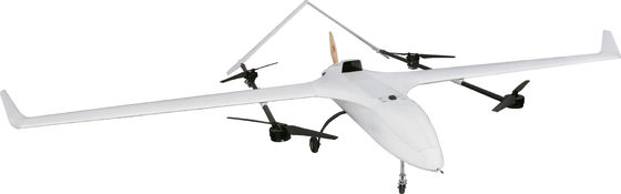 Sistema UAV di volo e atterraggio per droni a ala composita a lunga durata